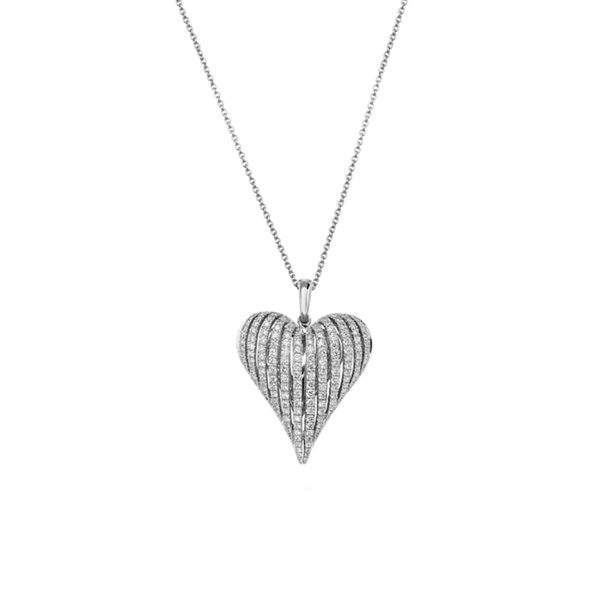 Classic Diamond Angel Heart Pendant Necklace | Sylvan's Jewelers