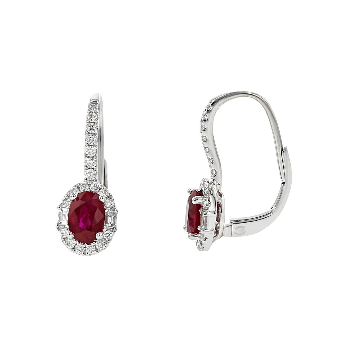 Ruby and Diamond Drop Earrings | Sylvan's Jewelers