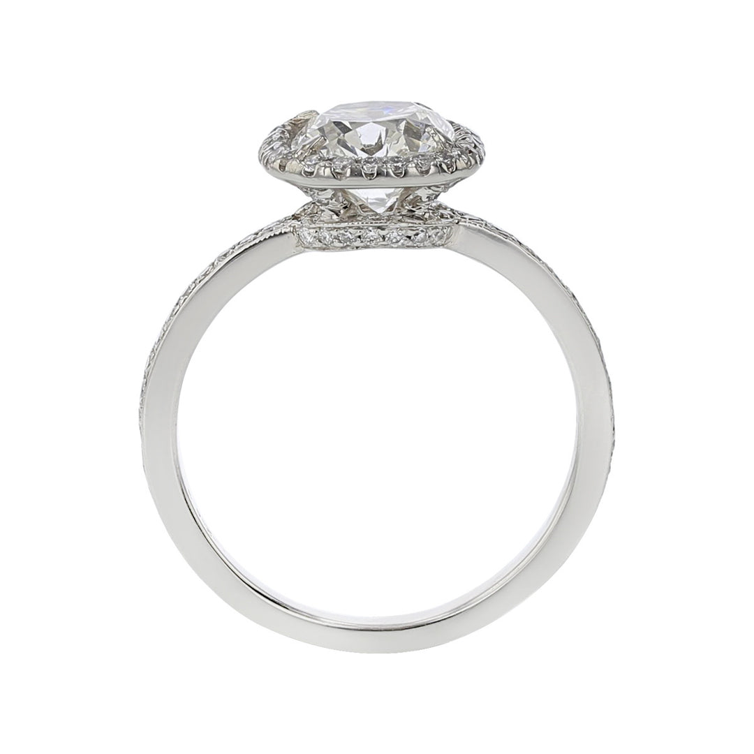 Chopard Cushion-cut Diamond Halo Engagement Ring | Sylvan's Jewelers